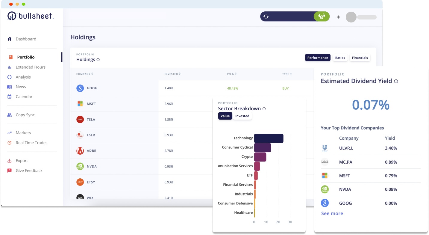 Bullsheet - Automatic Portfolio Manager for eToro